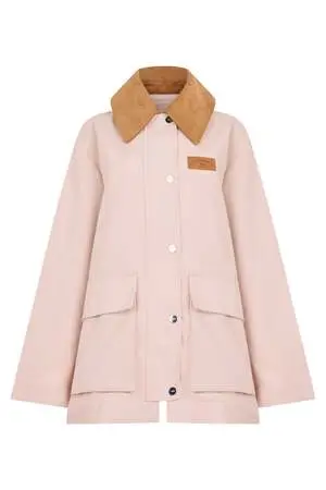 GANNI Contrast Collar Button-front Jacket - Pink