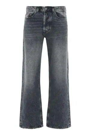 DIESEL® Relaxed Straight-leg Jeans With Eagle Double-stitching