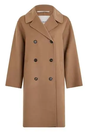 MAX MARA 's Max Mara Double-Breasted Virgin Wool Jacket With Flared Sleeves