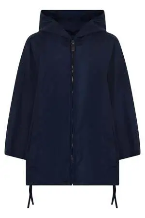 Max Mara Hooded Waterproof Taffeta Jacket - Blue