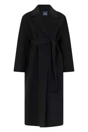 MAX MARA S Max Mara Long Belted Wool Coat With Elegant Collar