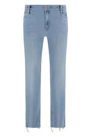 MOTHER Dazzler Ankle Fray Straight-leg Jeans - Denim