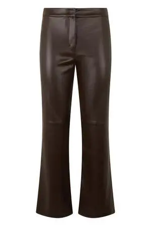 Max Mara Sleek High-waist Flared Synthetic Leather Trousers