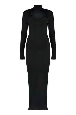 SELF-PORTRAIT X Christopher Kane Knitted Maxi-dress - Black
