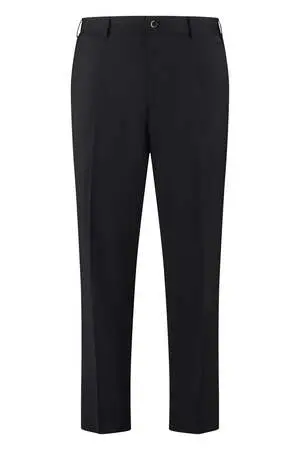 THE ALPHABET The Wool-blend Tailored Trousers With Stretch - Black