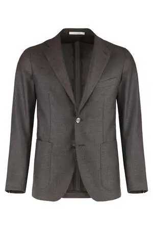 Tagliatore Single-breasted Wool Jacket - Brown