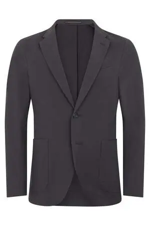 SLOWEAR Slim-fit Single-breasted Cotton Jacket With Notch Lapel