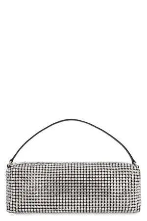 Alexander Wang Heiress Mini Rhinestone Handbag With Top Handle - Black