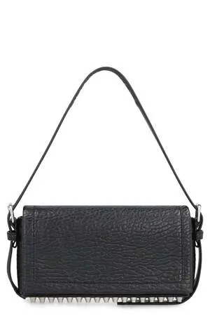 Alexander Wang Ricco Mini Slim Leather Shoulder Handbag - Black