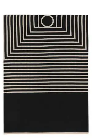 TOTEME Monogram Printed Silk Scarf 80x80 Cm - Black