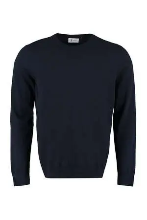 THE ALPHABET The Ribbed Cashmere Knit Sweater - Blue