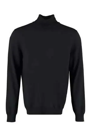 THE ALPHABET The Alphabet Knit Extra-fine Wool Turtleneck Sweater - Black
