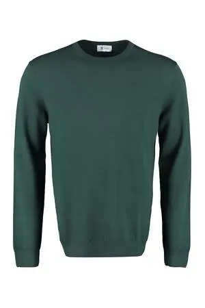 THE ALPHABET The Extra-fine Wool Ribbed Knit Pullover - Green