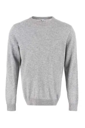 THE ALPHABET The Ribbed Cashmere Knit Sweater - Grey