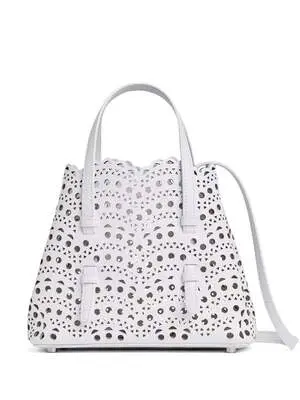 Alaïa Leather Mina Tote Handbag - Blanccasse