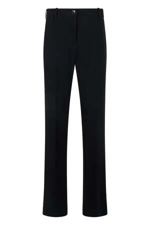 NINE:INTHE:MORNING Slim Fit Tailored High-waist Trousers - Black