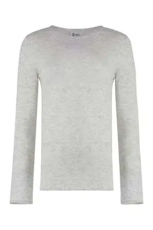 THE ALPHABET The Alphabet Knit Silk-cashmere Blend Pullover - Grey