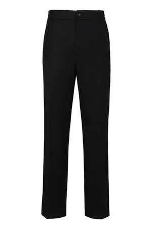Moncler Wool Flannel Tailored Trousers - Black