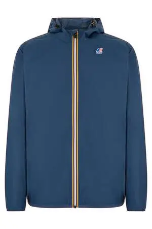 K-WAY Le Vrai 4.0 Hooded Lightweight Windbreaker Jacket - Blue