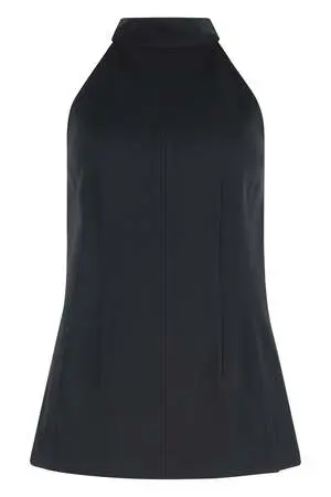 Veronica Beard Johanne American Neckline Zip Up Knit Top