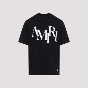 Amiri Staggered Logo T-shirt - Black