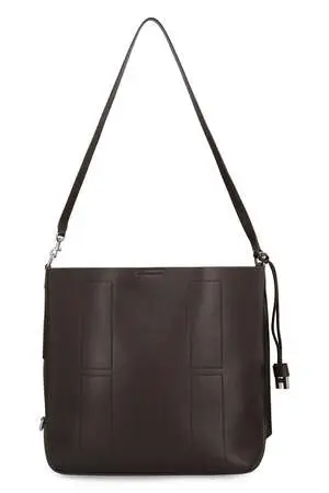Hogan Hocket Media Hobo Handbag With Adjustable Strap - Brown