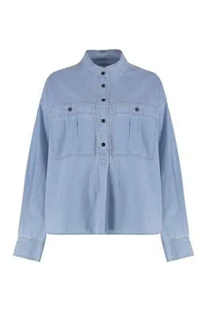 MARANT ETOILE Vero Cotton Blouse With Flap Pockets