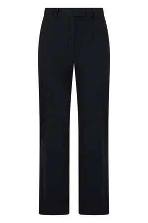 Max Mara Sleek Straight High-waist Trousers With Comfortable Fit - Black