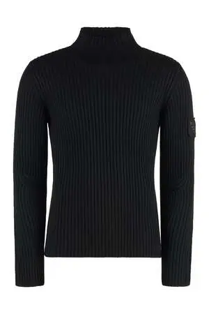 Prada Virgin Wool Turtleneck Sweater - Black