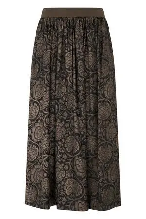 UMA WANG Midi Skirt With Printed Design - Brown