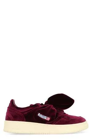 AUTRY Velvet Low-top Sneakers With Bow Detailing