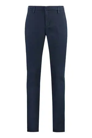 DONDUP Cotton Chino Trousers With Roll-up Ankle Cuffs - Blue