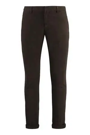 DONDUP Cotton Chino Trousers With Roll-up Ankle Cuffs - Brown