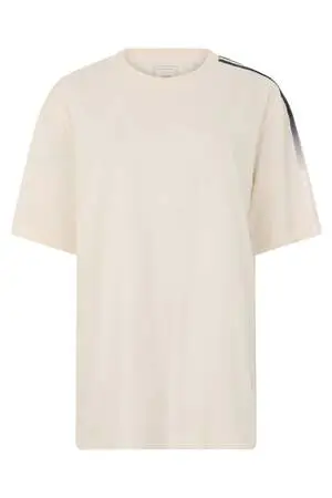 ADIDAS Y-3 Short-sleeve Striped T-shirt With Minimal Shoulder Line - Panna