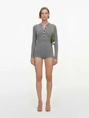 SELF-PORTRAIT Fitted Wool-blend Button-front Crew Neck Dress