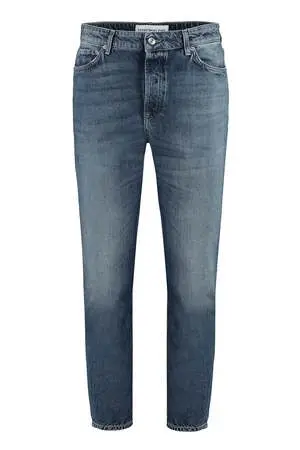 DEPARTMENT 5 Slim Fit Jeans With Back Logo Label - Denim