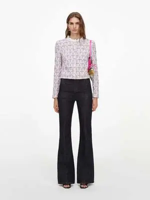 SELF-PORTRAIT Fly Zip Mini Jeans With Functional Pockets - Blu
