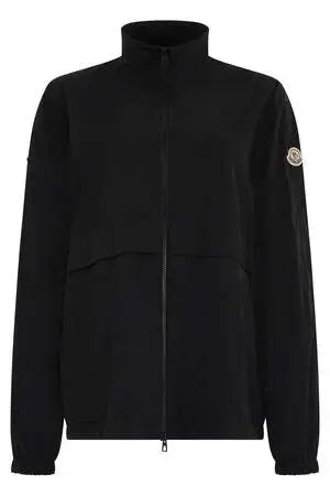 Moncler High-collar Zip Windbreaker Jacket - Black