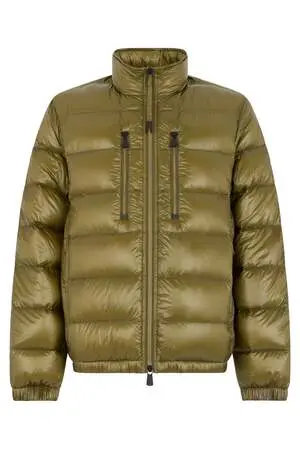 Moncler Padded Down Ski Jacket With Horizontal Stripes