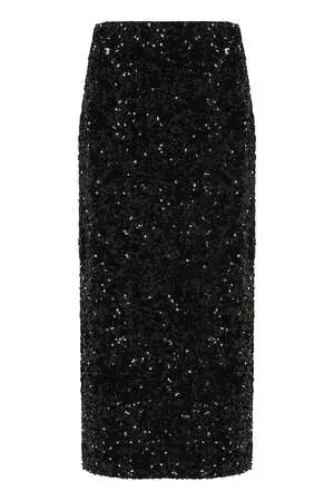 Vince Midi Sequin Skirt For - Black