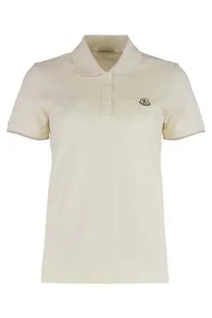 Moncler Cotton Piqué Polo Shirt With Logo Detail