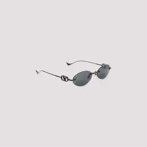 Valentino Garavani Acetate & Metal Sunglasses - Black