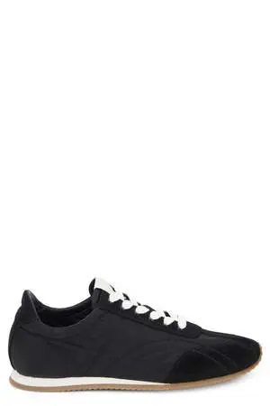 TOTEME Recycled Nylon And Suede Minimalist Sneakers - Black