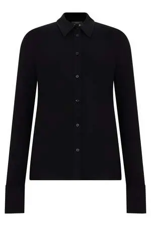 TOTEME Long-sleeved Button-front Shirt - Black