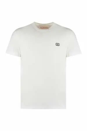 Valentino Garavani Ribbed Crew-neck Cotton T-shirt