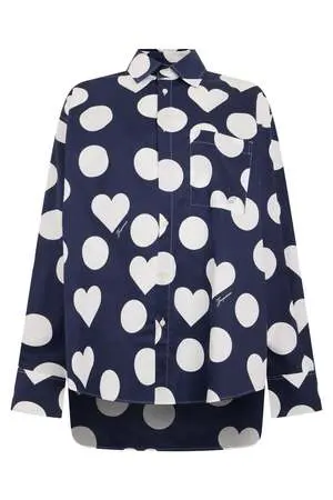 Jacquemus Long-sleeve Jacquard-style Heart & Polka Dot Shirt