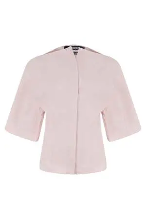 Jacquemus Cotton Poplin Blouse With Wide Sleeves And Classic Collar