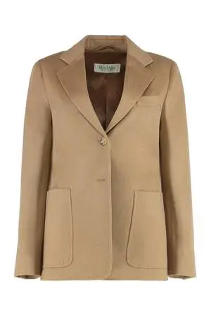 Max Mara Draped Zibellin Single-breasted Blazer