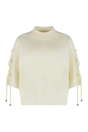 Max Mara Sweater With High Collar In Virgin Wool