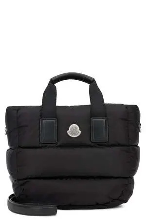 Moncler Quilted Handbag With Adjustable Strap - Black